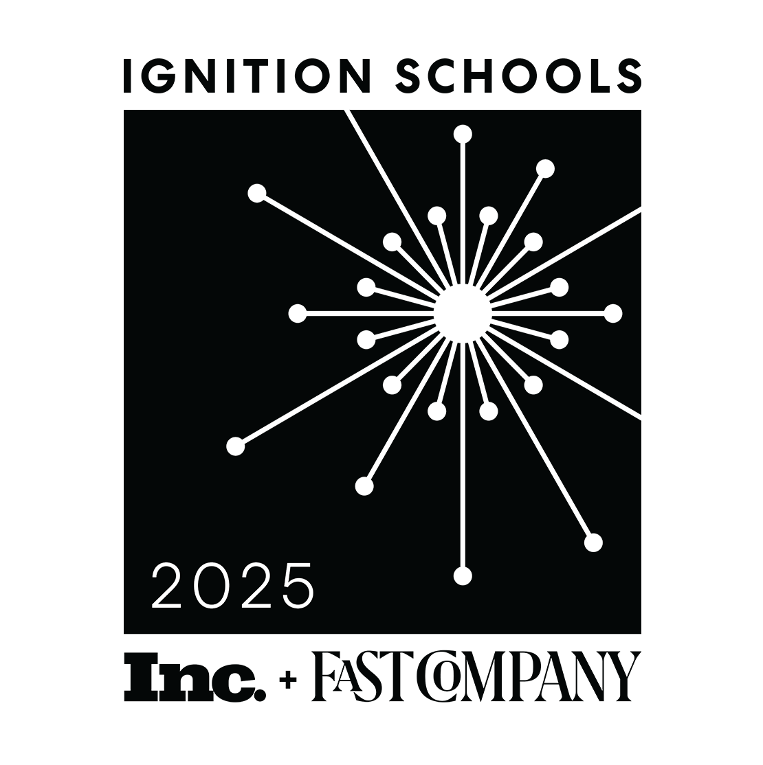Inc. + Fast Company Ignition Schools – Black & White Standard Logo ...